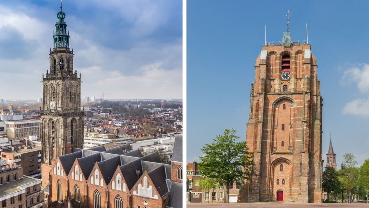 Het Fries volkslied in Groningen en de Groningse vlag in Leeuwarden ...